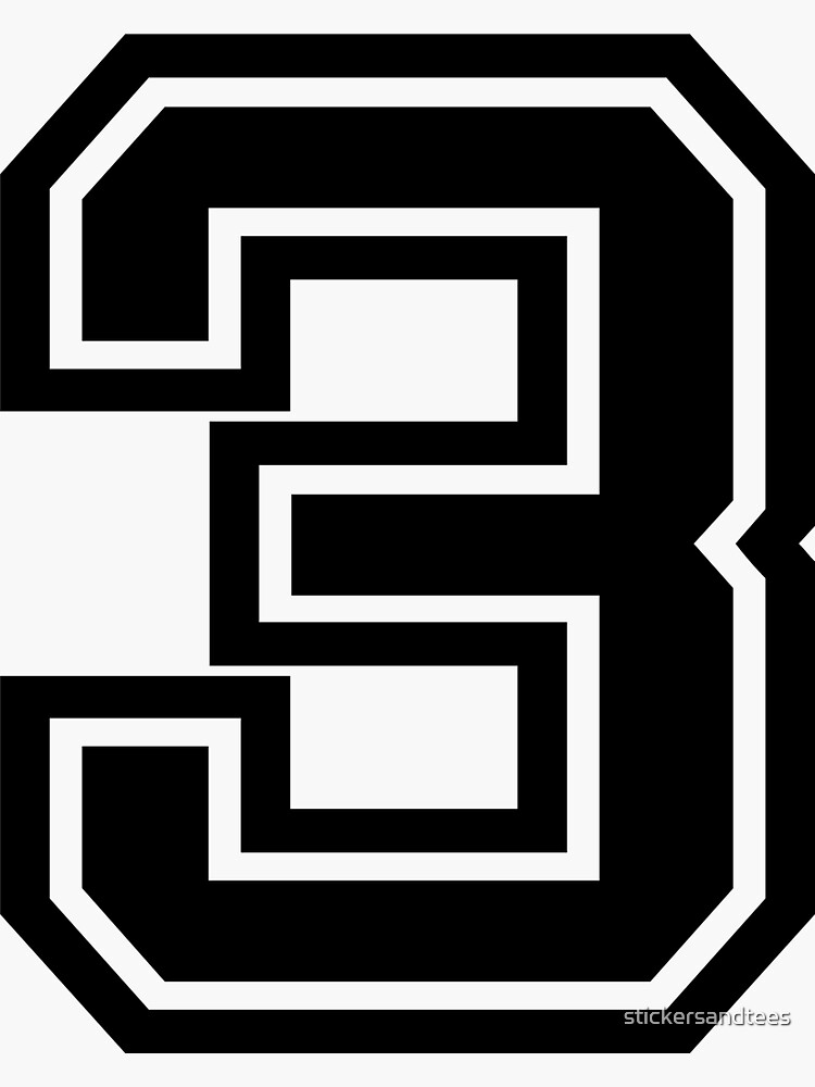 "3 Team Sports Number 3 - THREE Sport Shirt - Competition Third ...