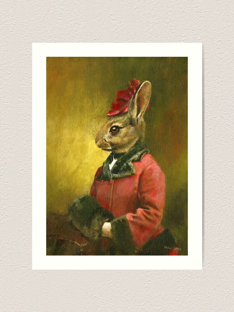 "Victorian Lady Rabbit" Art Print for Sale by mictomart | Redbubble