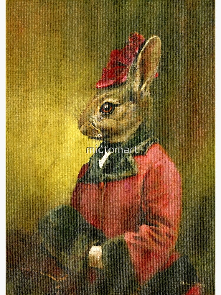 "Victorian Lady Rabbit" Art Print for Sale by mictomart | Redbubble