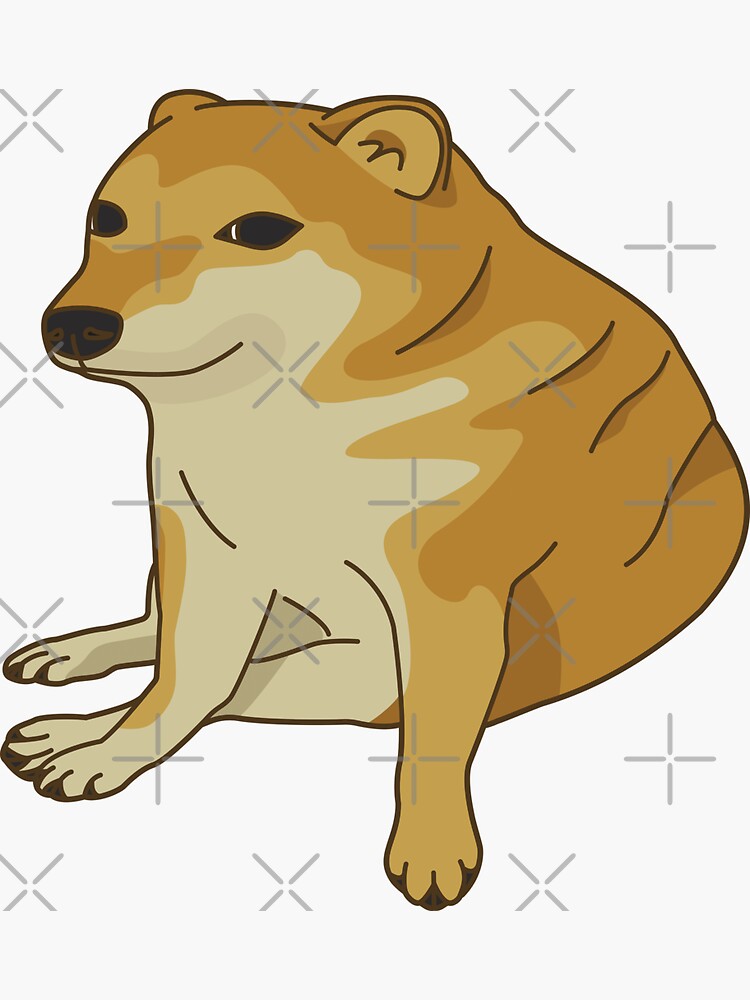 Pegatina «Cheems Baby» de Rzera- | Redbubble