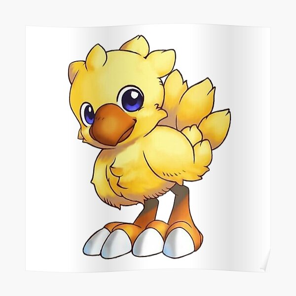 "Chocobo Final Fantasy " Poster for Sale by CassidyCreates | Redbubble