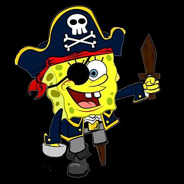 "spongebob pirate funny meme sticker " Sticker for Sale by Grace-Cop ...