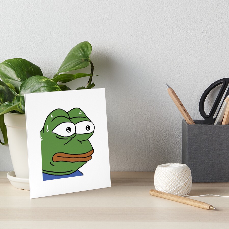 "MonkaS Twitch Emote in HD" Art Board Print for Sale by Mash701 | Redbubble