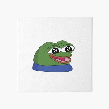 "peepoHappy Twitch Emote in HD" Art Board Print for Sale by Mash701 ...