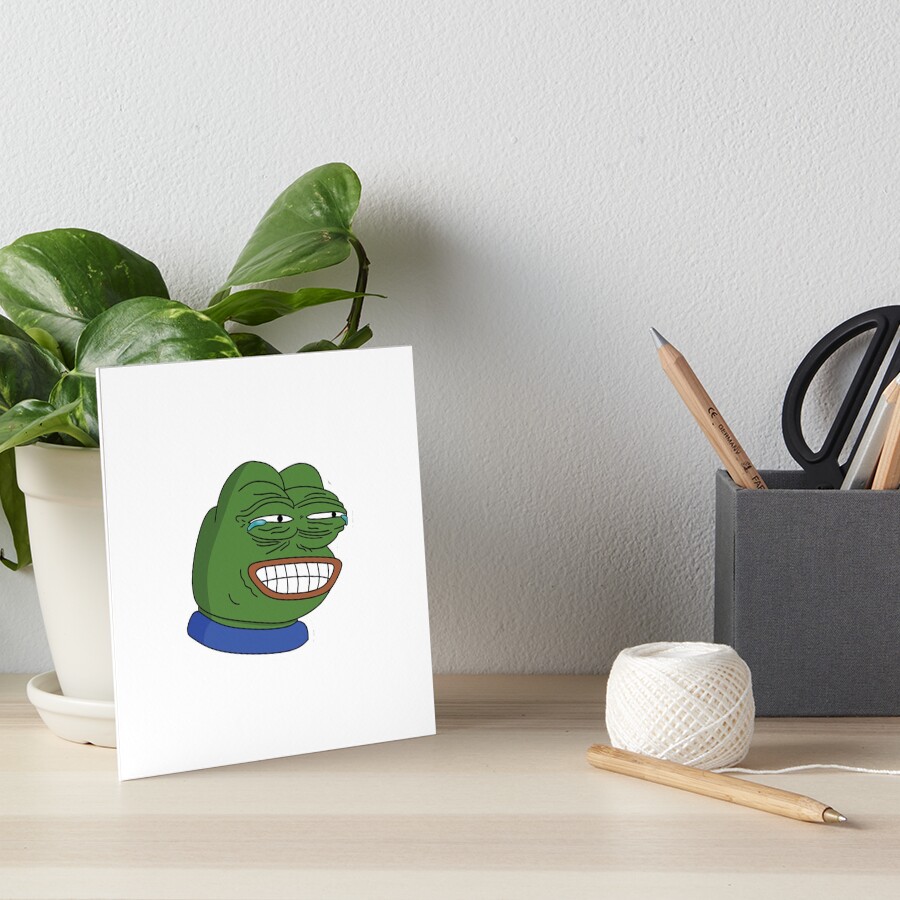 "PepeLaugh Twitch Emote in HD" Art Board Print by Mash701 | Redbubble