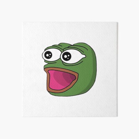 "Poggers Twitch Emote in HD" Art Board Print for Sale by Reboot Designs ...