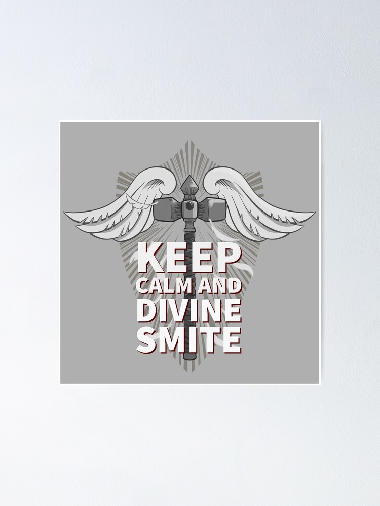 "Dungeons and Dragons Paladin Smite Hammer GrayScale" Poster for Sale ...