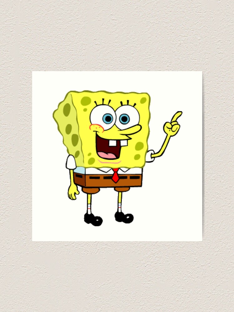 "spongebob teacher explaining meme sticker " Art Print for Sale by ...