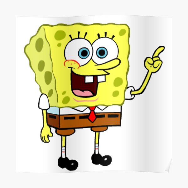 "spongebob teacher explaining meme sticker " Poster for Sale by Grace ...