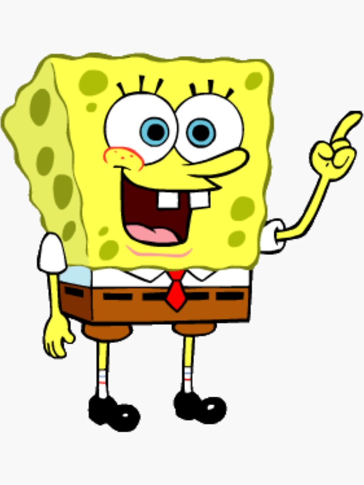 Pegatina «Profesor Bob Esponja explicando meme» de Grace-Cop | Redbubble