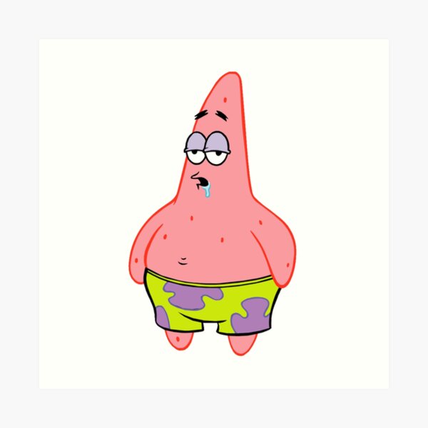 "Patrick drooling meme caption " Art Print for Sale by Grace-Cop ...