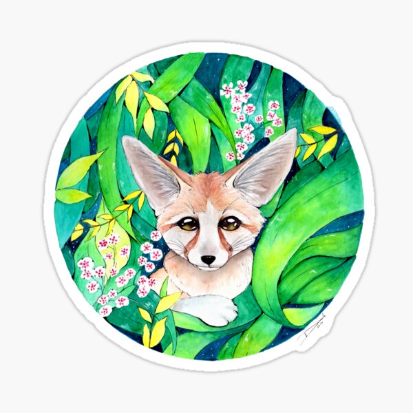 "Fennec Fox" Sticker by DaniMej | Redbubble