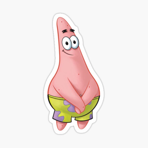 "patrick standing shy sticker" Sticker for Sale by Grace-Cop | Redbubble