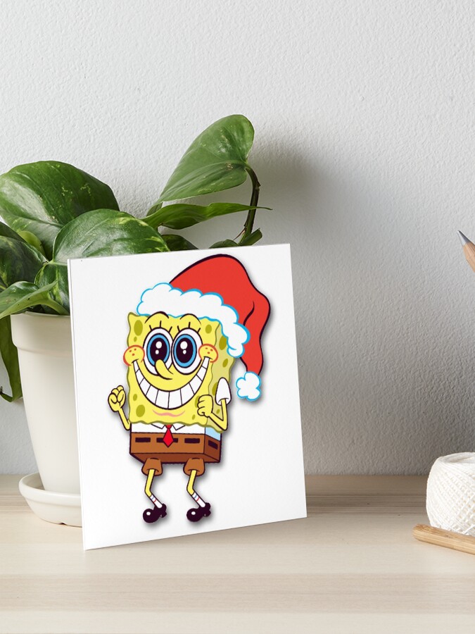 "Spongebob christmas sticker " Art Board Print for Sale by Grace-Cop ...