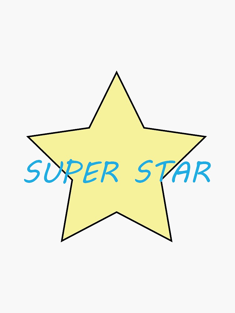 "SUPER STAR" Sticker for Sale by graphicLewis22 | Redbubble