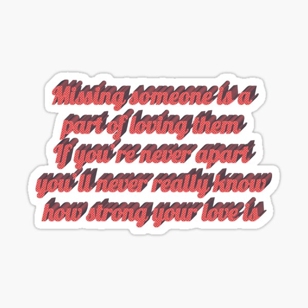 "Long Distance Relationship LDR Quotes" Sticker for Sale by ...