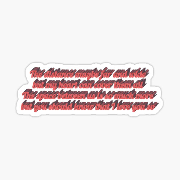 "Long Distance Relationship LDR Quotes" Sticker for Sale by ...