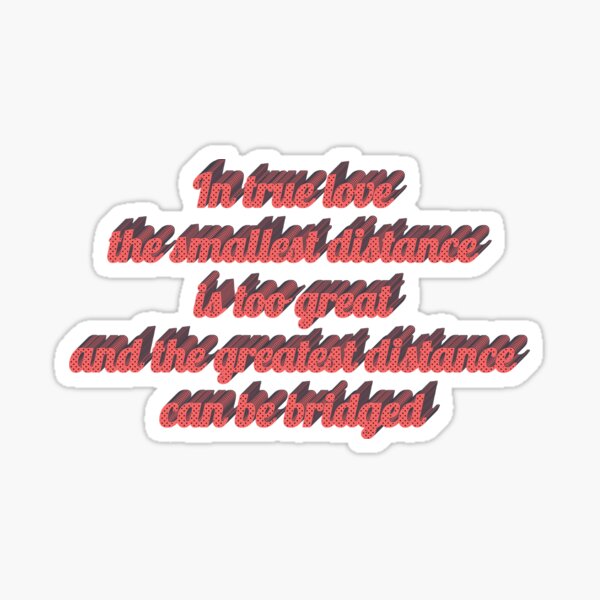 "Long distance relationship I love you quotes sayings" Sticker for Sale ...