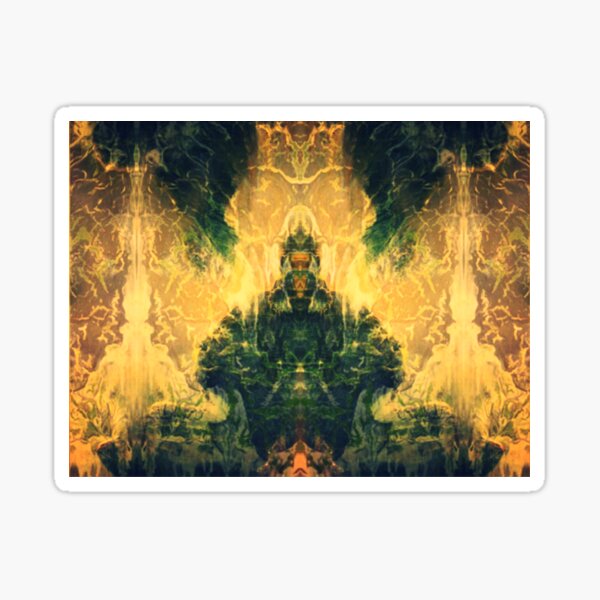 "Mayan Fire Temple" Sticker by ZenaRowland | Redbubble