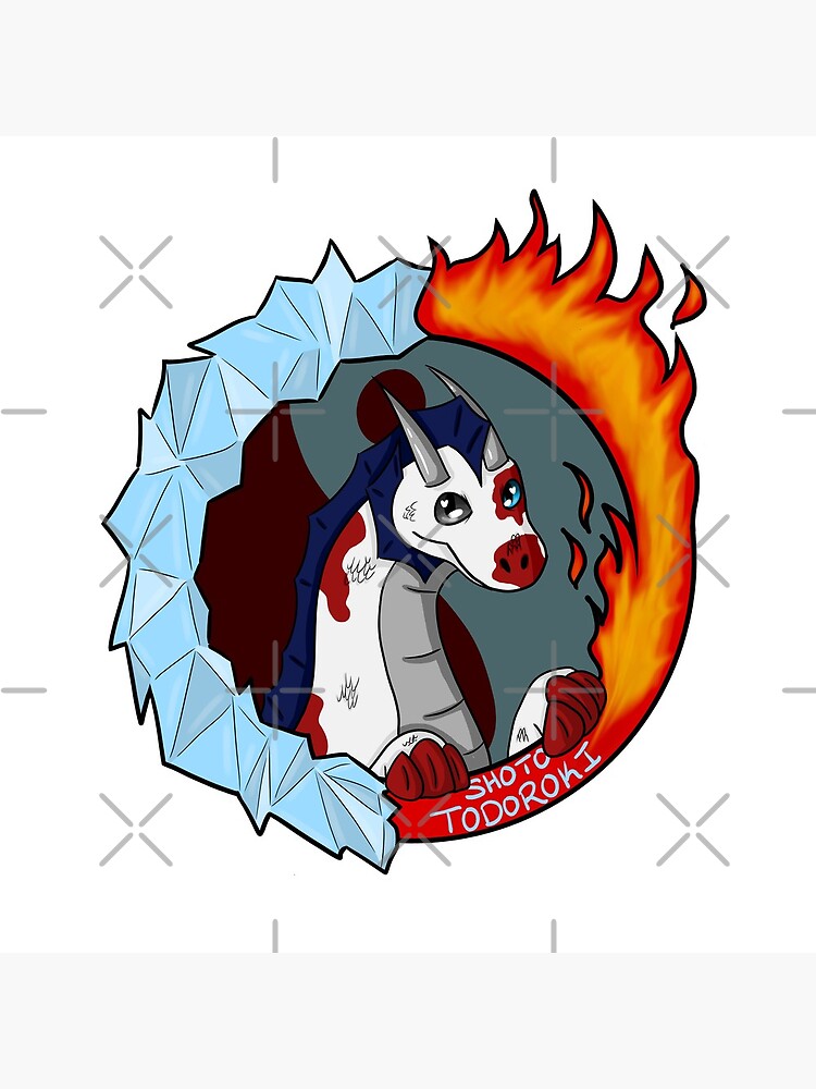 "Shoto Todoroki Dragon Badge" Photographic Print for Sale by Vulpixles ...