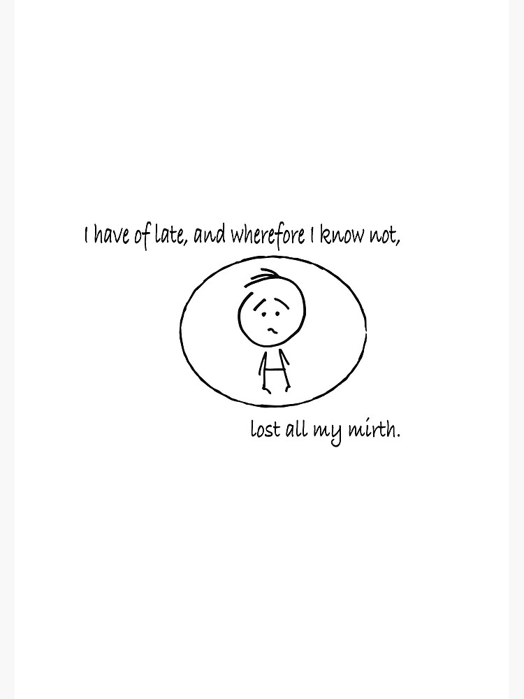 "sad Hamlet loses mirth" Framed Art Print by neilcarter | Redbubble