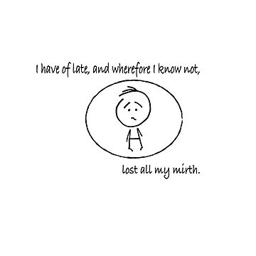 "sad Hamlet loses mirth" Essential T-Shirt for Sale by neilcarter ...