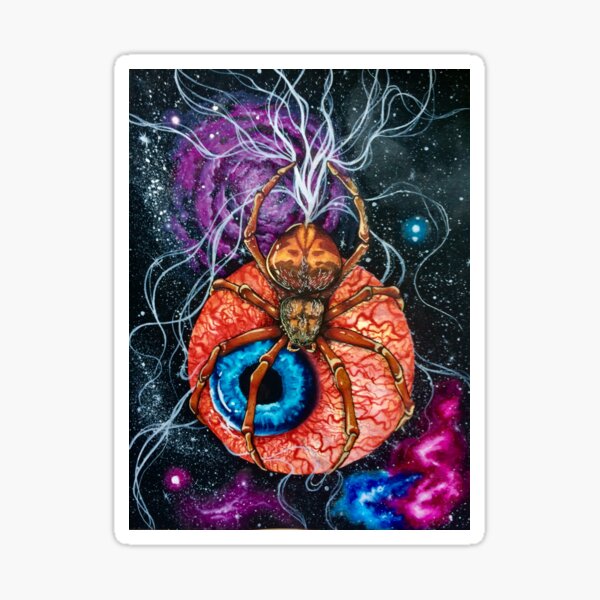"cosmic orb weaver " Sticker by AFJordan | Redbubble