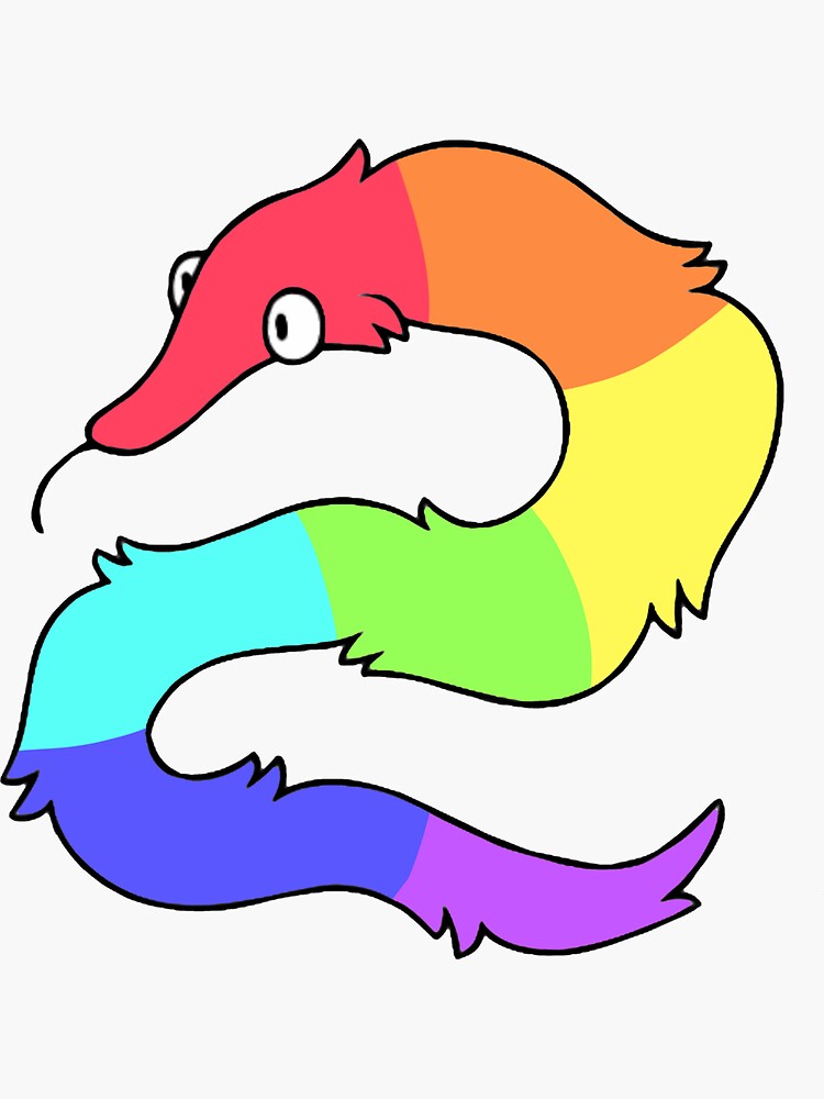"gay pride worm on a string" Sticker for Sale by ellalune | Redbubble