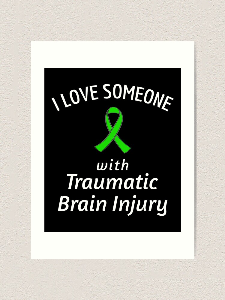"Brain Injury Raise Awareness Love Someone Traumatic Ribbon design" Art ...