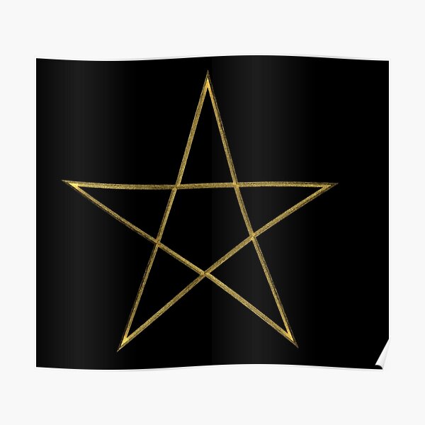 "Simple Golden pentagram or pentacle" Poster by occultfx | Redbubble
