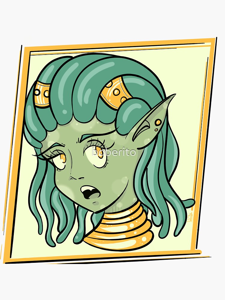 "Alien Waifu " Sticker by boberito | Redbubble