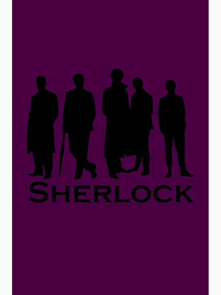 "Sherlock Cast Silhouette Poster" Poster for Sale by Anglofile | Redbubble