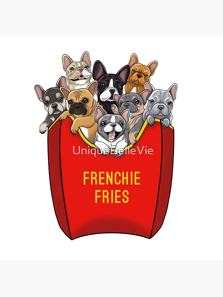 "French Bulldog Frenchie Fries" Coasters (Set of 4) by UniqueBelleVie ...