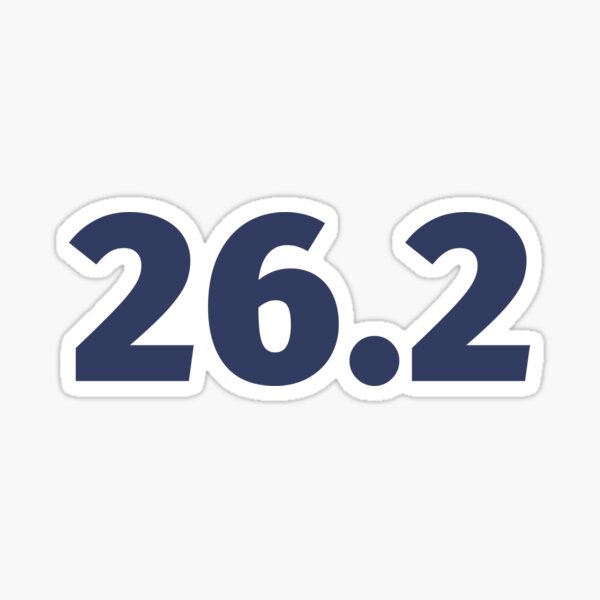 "26.2 Marathon" Sticker for Sale by AwsmStuff | Redbubble