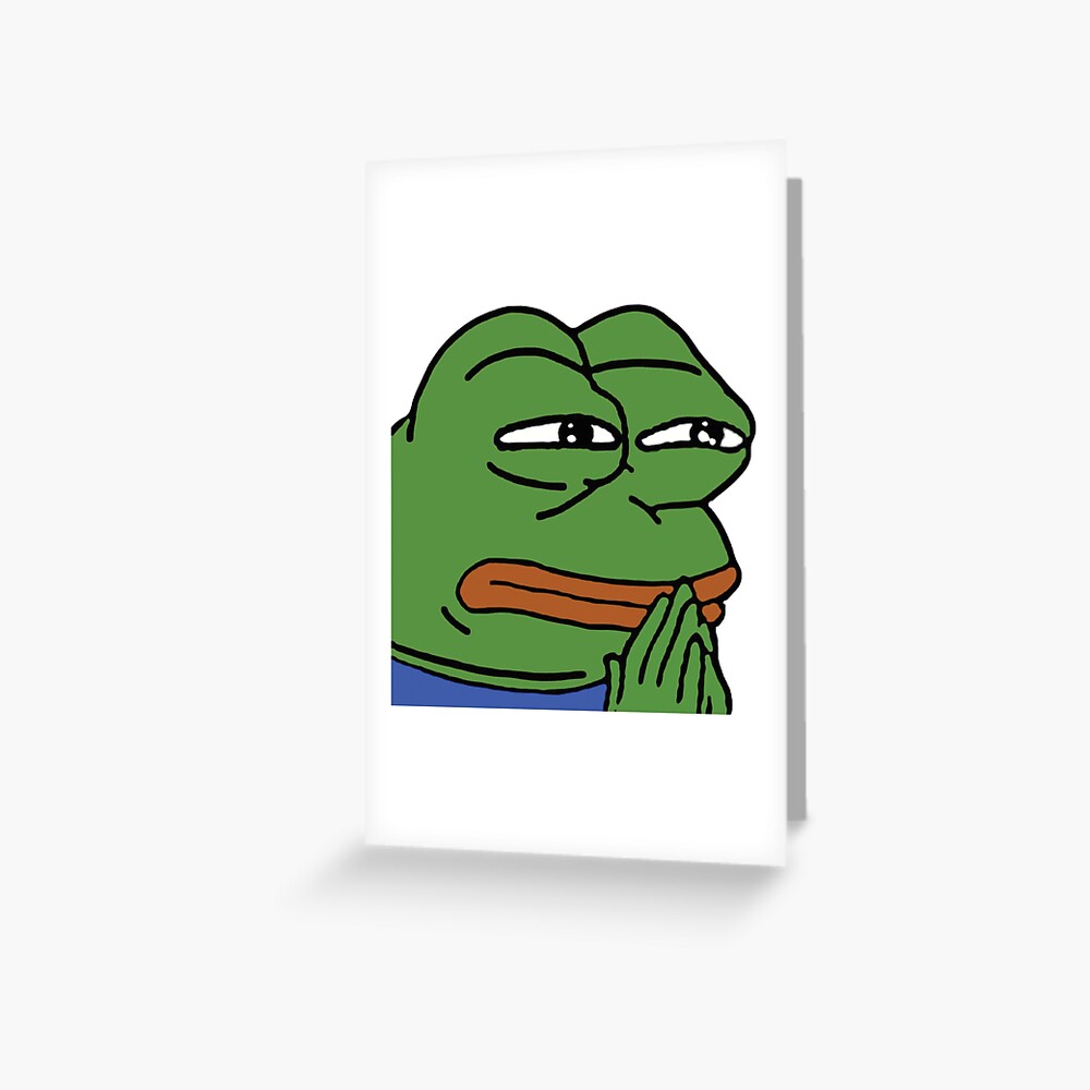 "MonkaHmm Twitch Emote in HD" Greeting Card by Mash701 | Redbubble