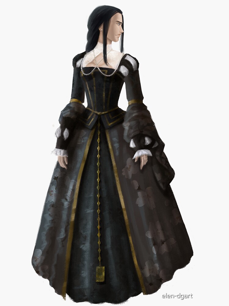 "Renaissance countess 2" Sticker by elen-dgart | Redbubble