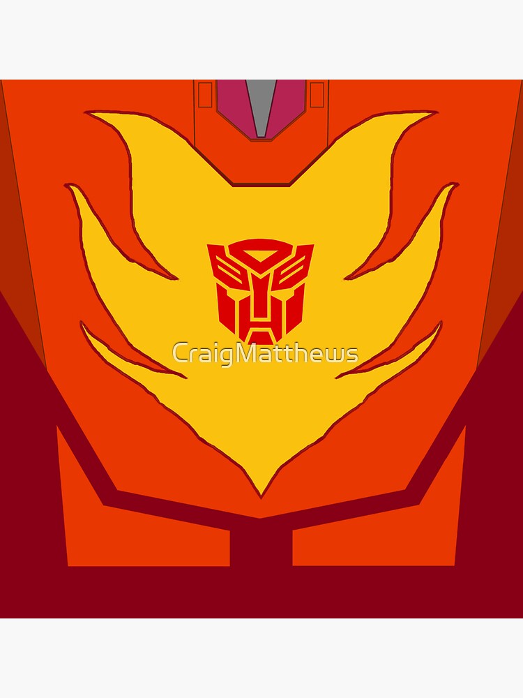 "Transformers G1 Hot Rod flames" Sticker for Sale by CraigMatthews ...