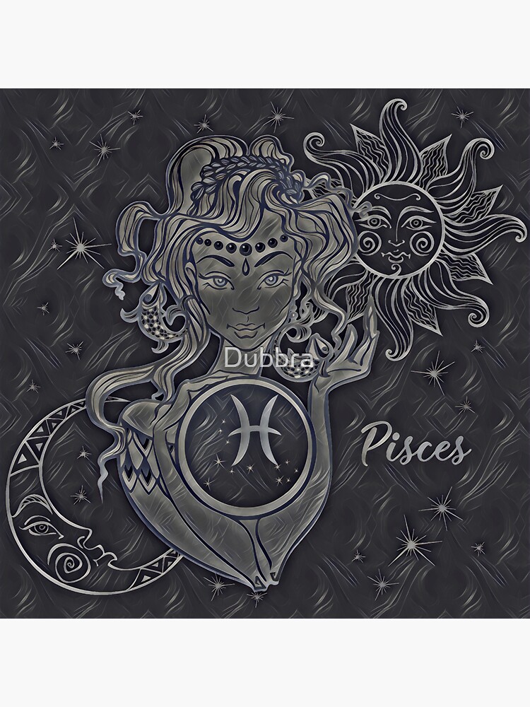 "Fisch Astrology Signs - Pisces Design Nr.2" Sticker for Sale by Dubbra ...