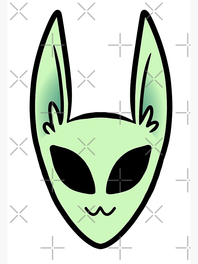 "alien bunny (green)" Poster for Sale by seragakisexual | Redbubble