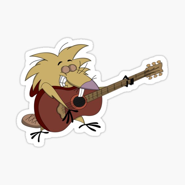 "Guitar Norbert" Sticker by muyfl | Redbubble