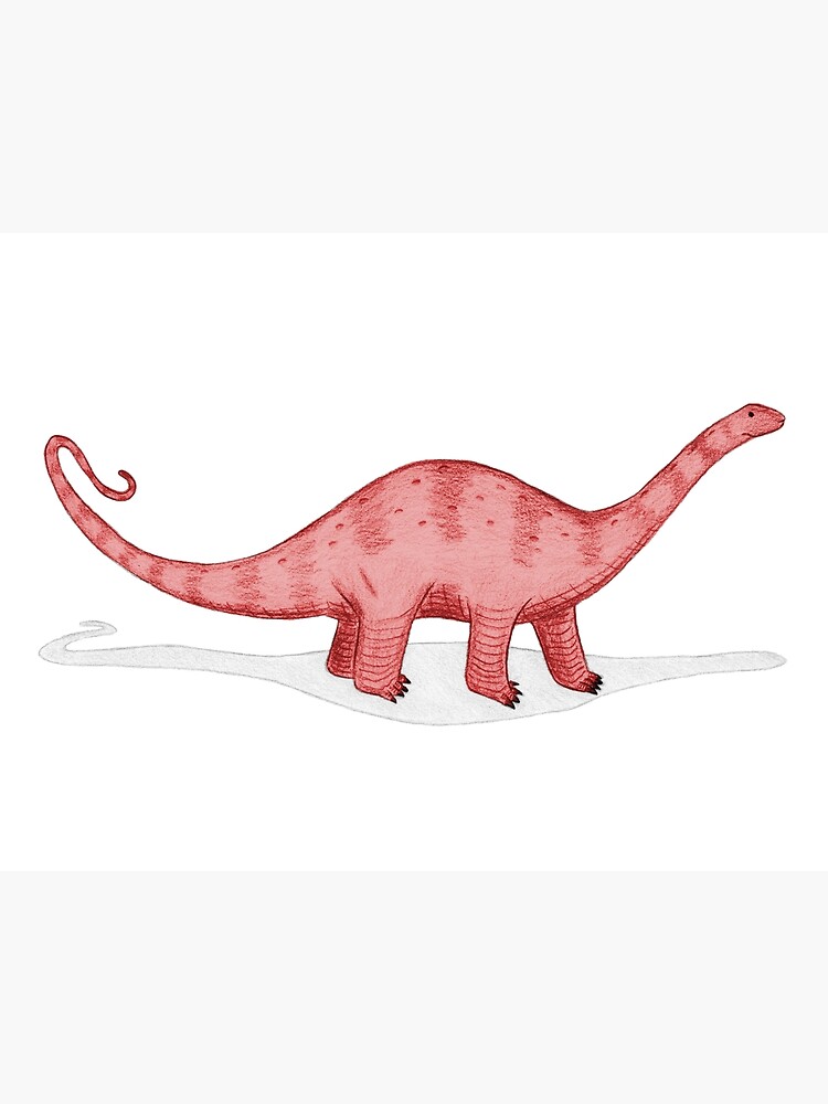 "Red Brontosaurus" Poster for Sale by GreatMNFossilCo | Redbubble