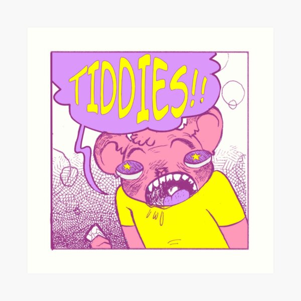 "Tiddies!! (color)" Art Print for Sale by rldchirps | Redbubble
