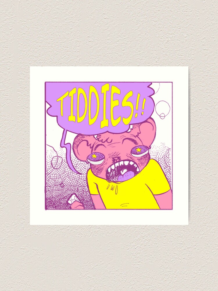 "Tiddies!! (color)" Art Print for Sale by rldchirps | Redbubble