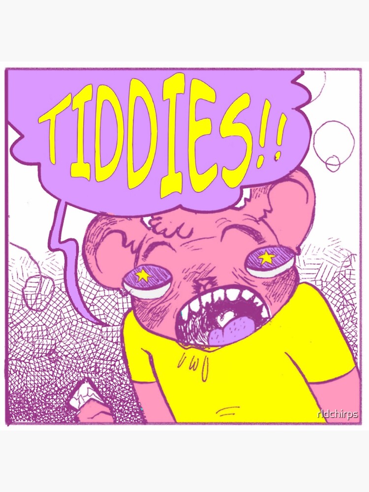 "Tiddies!! (color)" Art Print for Sale by rldchirps | Redbubble