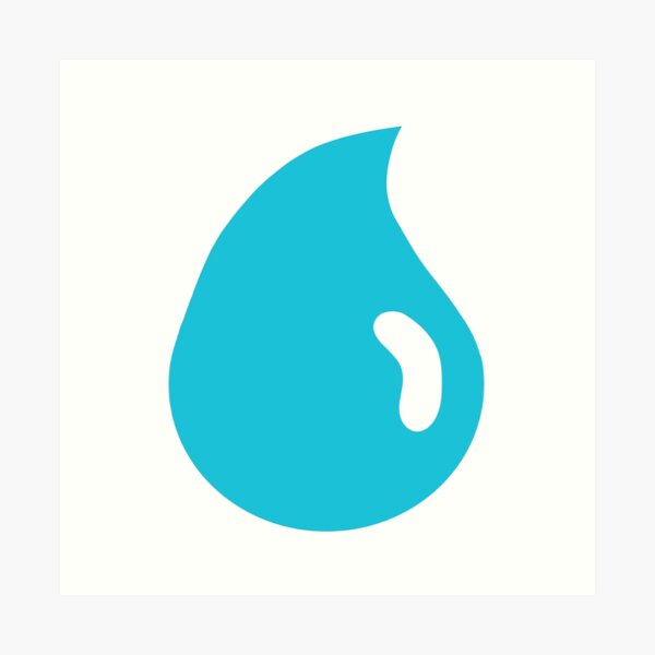 "Water Type Symbol" Art Print for Sale by Salamenca13 | Redbubble