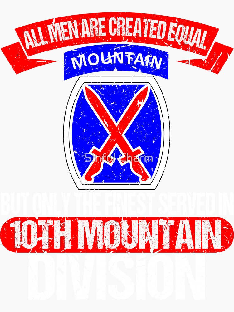 "10th Mountain Division Infantry Veteran Army Soldier" Sticker for Sale ...