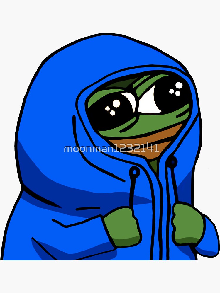 "peepo hoodie" Sticker for Sale by moonman1232141 | Redbubble