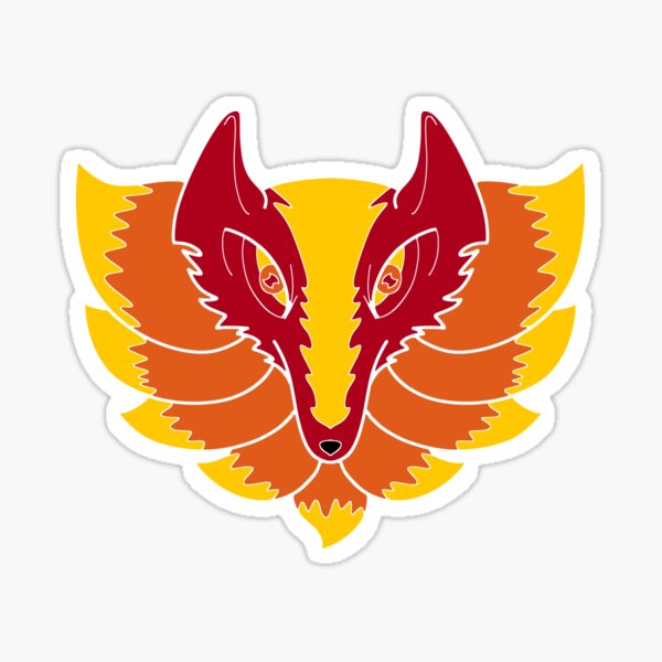"Fox of Nine Tails" Sticker for Sale by Muzza-the-Brave | Redbubble