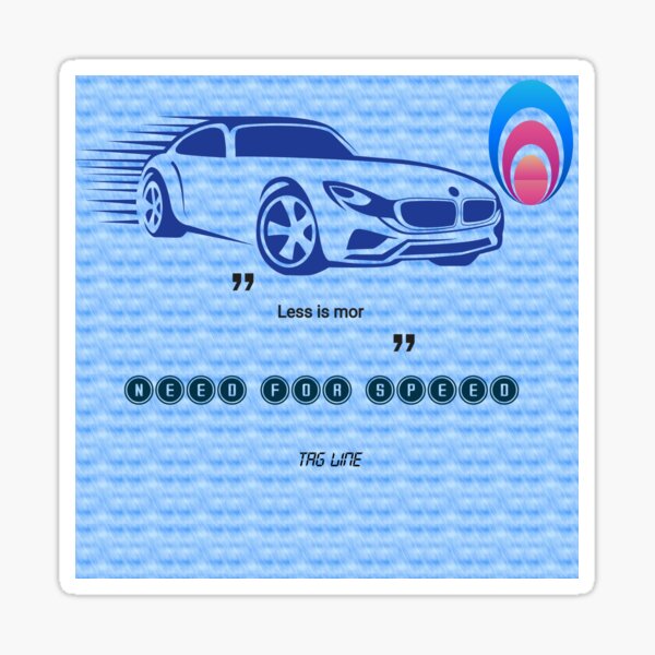 "Need for speed " Sticker by Shafiqui | Redbubble