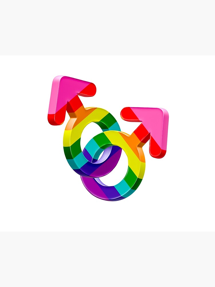 "Gay couple and marriage symbol with the rainbow colors of the LGBTQ ...